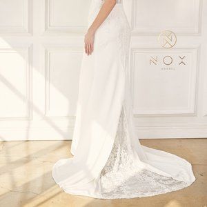 Nox | Dresses | New Long Trumpet Wedding Embroidered Sequins Dress With Zipper Back Nx Je927 ...